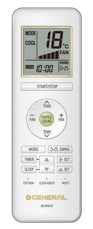 O General Wall Mounted Split AC | 1.5 TON | ASGA18FU | Piston - O ...