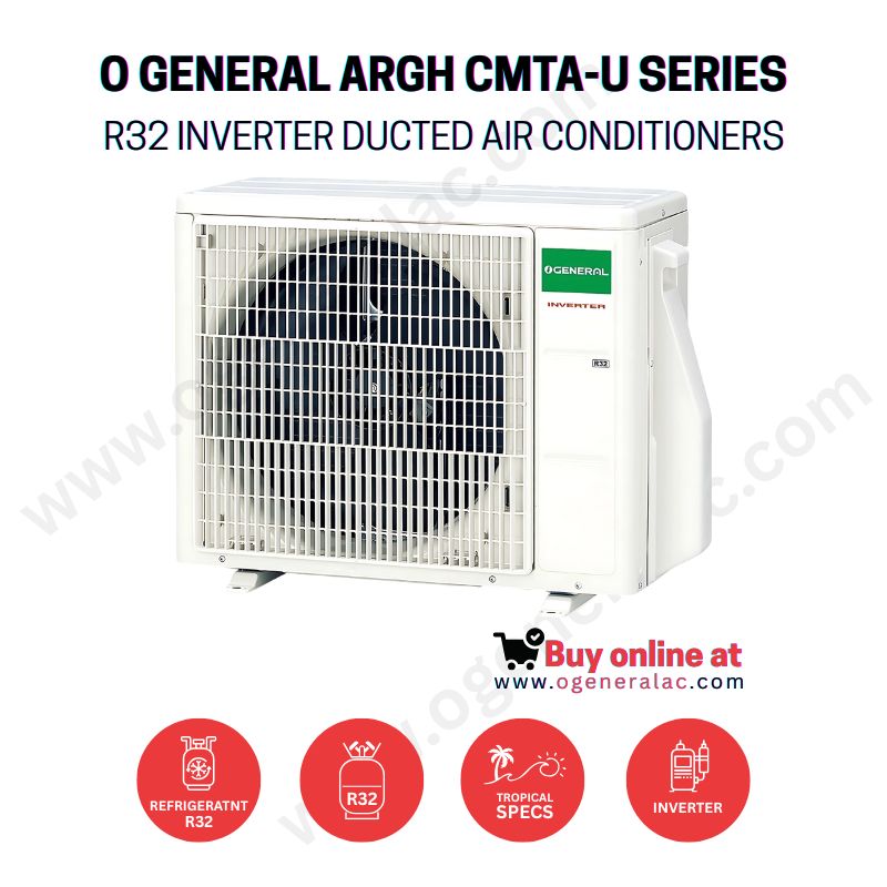 O General Ducted Split AC 1.5 Ton R32 Inverter ARGH18CMTA-U/AOGH18CBTA ...